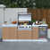 Prokan Bespoke 94" 5B - 3 Modular Outdoor Kitchen In Wood Pattern Panels | Wayfair